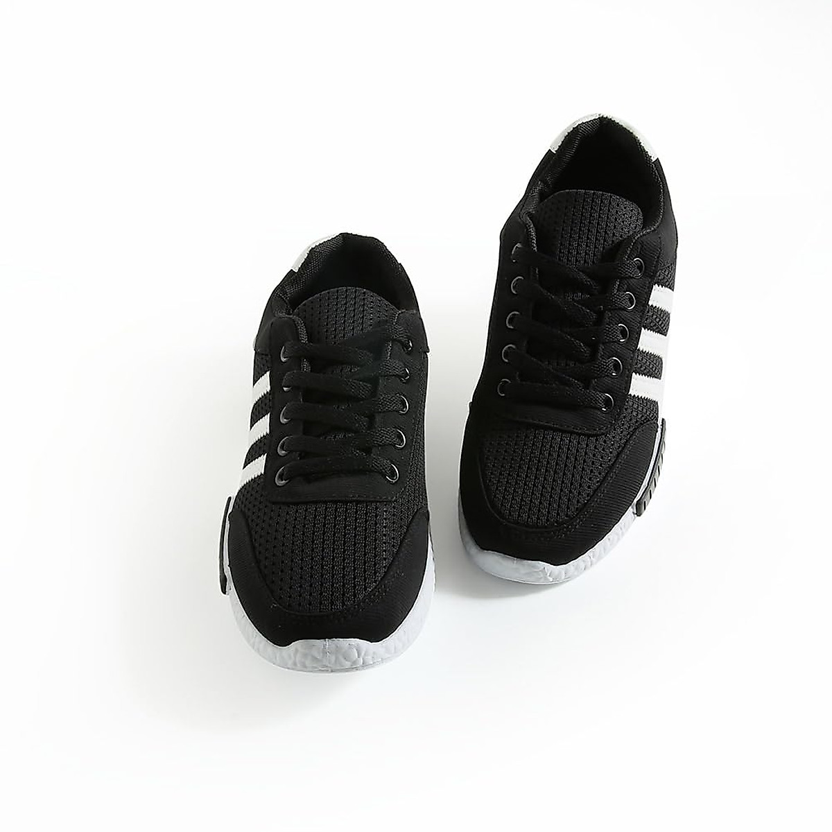 VSUDO 71 Inch Flat Black Shoe Laces for Sneakers, Black Shoelaces for Sneakers, Black Shoe Strings for Sneakers, Black Replacements Sneakers Shoe Laces for Women or Men (2 Pairs-Black-180CM)