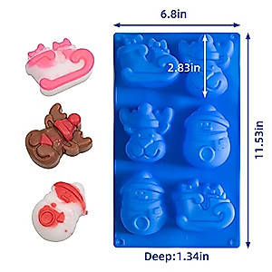 IHOMECOOKER 4PC Silicone Christmas Baking Mold Set Christmas Tree Snowflakes Snowman Cake Mold,bath bombs,Soap Mold Set
