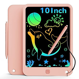 KOKODI LCD Writing Tablet for Kids, 10 Inch Colorful Drawing Tablet, Educational Learning Kids Toys for Age 3-12 Years Old, Toddler Doodle Board, School Supplies for Girls, Birthday Gifts