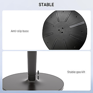 HOMCOM Standing Desk Chair, Ergonomic Backless Wobble Stool, Height Adjustable Tall Office Chair 22.2-28.1 Inches, Active Learning Stool for Office Desks, with Rocking Motion, Padded, Black