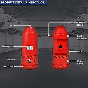 Oarlike 1.6 HP Dust Collector with 1.8 Gallon Capacity, Dust Collection Reclaimer System for Sandblasting Cabinets and Media Blasters