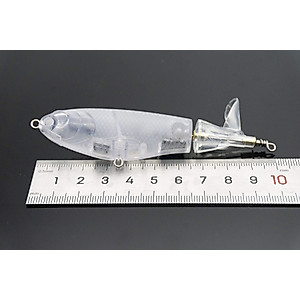 Free Eye 5pcs Unpainted Plopper Bait Fishing unpainted Lure Body 105mm 14.57g Clear Hard Blank Lures PL2