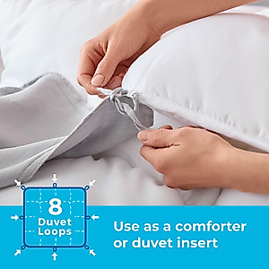 LINENSPA White Down Alternative Comforter and Duvet Insert - All-Season Comforter - Box Stitched Comforter - Bedding for Kids, Teens, and Adults - King