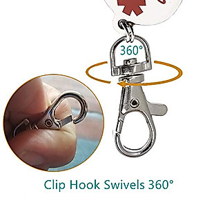 Service Dog Tag Double Sided Federal Protection with Medical Alert Symbol | Includes Five Service Dog Law Cards | Attaches to Collar Harness Vest Dog Service Tag