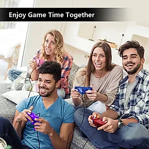 FIOTOK Gamecube Controller, Classic Wired Controller for Wii Nintendo Gamecube (Pink & Purple-2Pack)