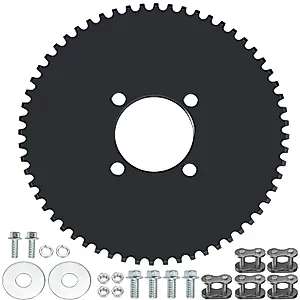 YOXUFA 60 Tooth Sprocket 35 Chain 51mm Bore Replacement for Go Cart Kart Predator 79cc 212cc 420cc 6.5hp 13hp Engine Go Cart Kart Drift Trike ATV Heavy Duty Steel Powersports Accessoried Parts