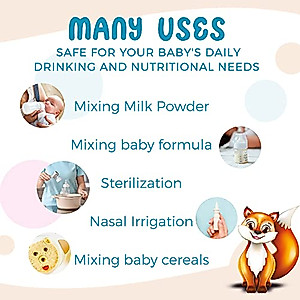 ABC Baby Water Premium Distilled Water for Babies - Healthy Purified 16.9 oz Bottles - Formula, Cereal, Milk, Daily Drinking - 12 Pack