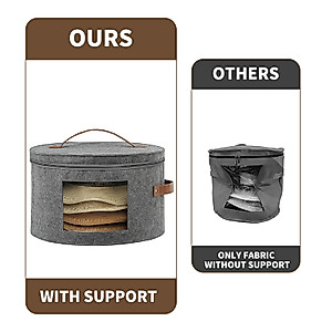 Qozary Reinforced Hat Storage Box - Hat Organizer for Women & Men Storage, Cowboy Hat Box with Support Panels, Hat Travel Case for Baseball Caps, Straw Hats - Keep Dust Off Your Hats