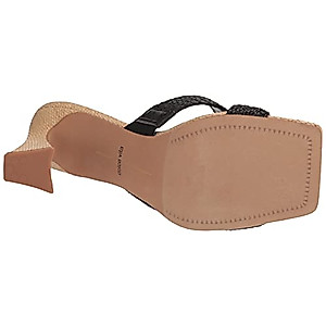 Dolce Vita womens Nitro Heeled Sandal, Black Raffia, 8 US