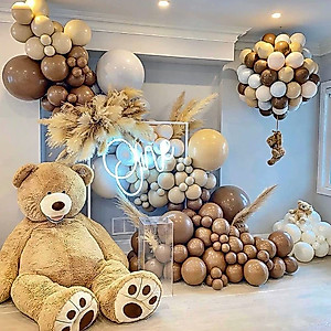 AMZ JHON Brown Balloons Garland Arch Kit Neutral Cream Boho Coffee Double-Stuffed Nude Blush White Gold Balloons for Baby&Bridal Shower, Birthday Party, Wedding, Grad, Anniversary Party Decorations