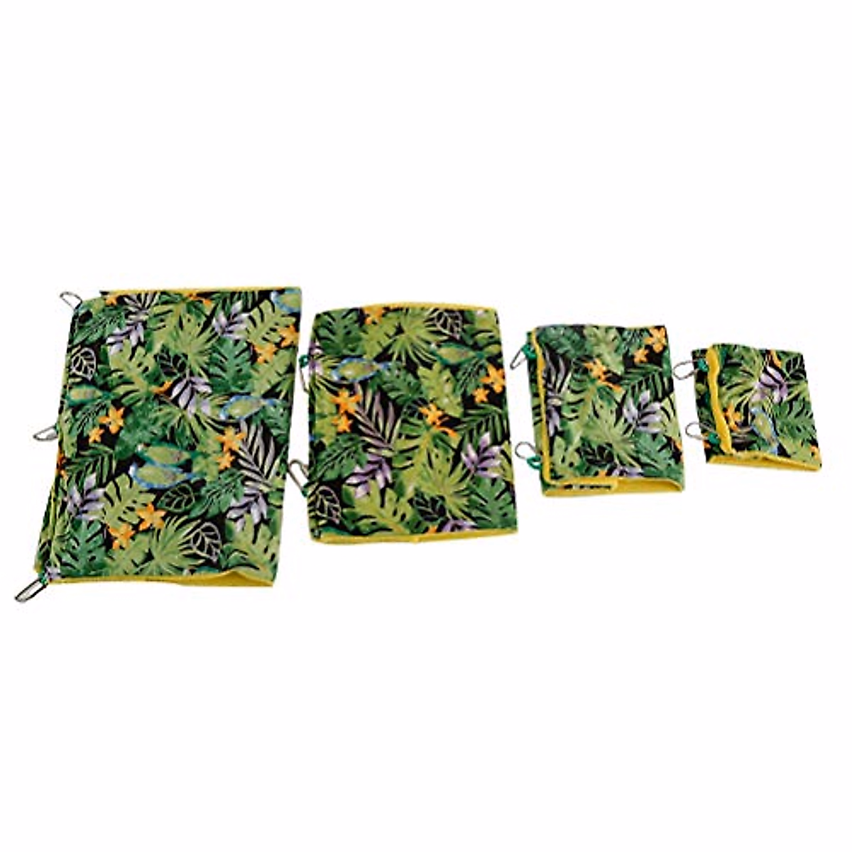 Summer Sunshade Bird Nest Tropical Rainforest Printed Triangle Parrot Hammock Hanging Sleeping Bed Bird Supplies- Size S (Green) Pet House Supplies