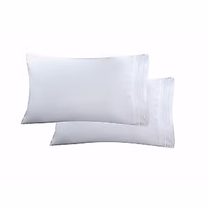 Elegant Comfort Luxury Ultra-Soft 2-Piece Pillowcase Set 1500 Thread Count Egyptian Quality Microfiber Double Brushed-Wrinkle Resistant, Standard Size, White