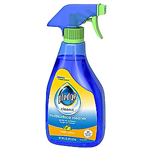 Pledge Multisurface Cleaner Trigger Spray, Fresh Citrus - Electronic, Stainless Steel & Glass Cleaner (1 Trigger Spray), 16 oz