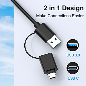 USB C USB3.0 Multi Card Reader for SD, CF, Micro SD, XD, MS Cards - 7 in 1 Adapter Hub for Windows, Mac, Linux, Android