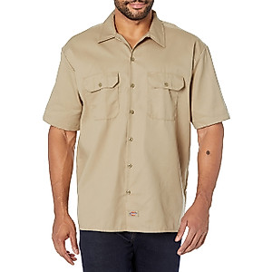 Dickies mens Short-sleeve Work Shirt, Desert Sand, X-Large Tall