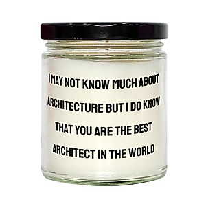 Fancy Architect Gifts, I May not Know Much About Architecture but I do Know, Nice Birthday Scent Candle for Friends from Boss, Unique Architect Gifts, Inexpensive Architect Gifts, Budgetfriendly