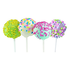 Sweet Creations 100 Count Reusable Plastic Cake Pop Sticks