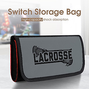 Lacrosse Carrying Case for Switch Protective Travel Storage Bag with Game Card Slots