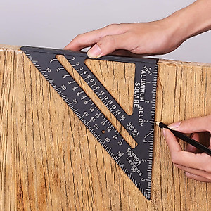 Mr. Pen- Rafter Square, Metal Square, 7 Inch, Carpenters Square, Square Tool, Metal Square Ruler, Carpentry Squares, Woodworking Square, Square Angle Tool, Aluminum Rafter Square, Carpenter Square