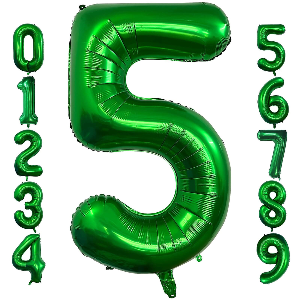 40 Inch Dark Green Number 5 Balloon Large Size Giant Jumbo Digit Mylar Foil Helium Dark Green Balloons for Birthday Party Celebration Decorations Graduations Anniversary Baby Shower Photo Shoot