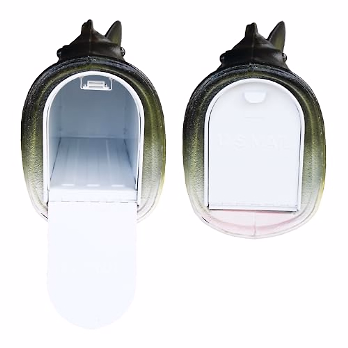 Rivers Edge Products Largemouth Bass Fish Mailbox for Outside of Residential Home, Rural Mailbox Constructed of Metal with a Plastic Overmold, UV Resistant, Includes Tamper Resistant Mounting Hardware