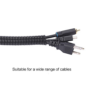 Alex Tech 25ft – 1/2 inch Split Wire Loom Tubing Wire Conduit – Black