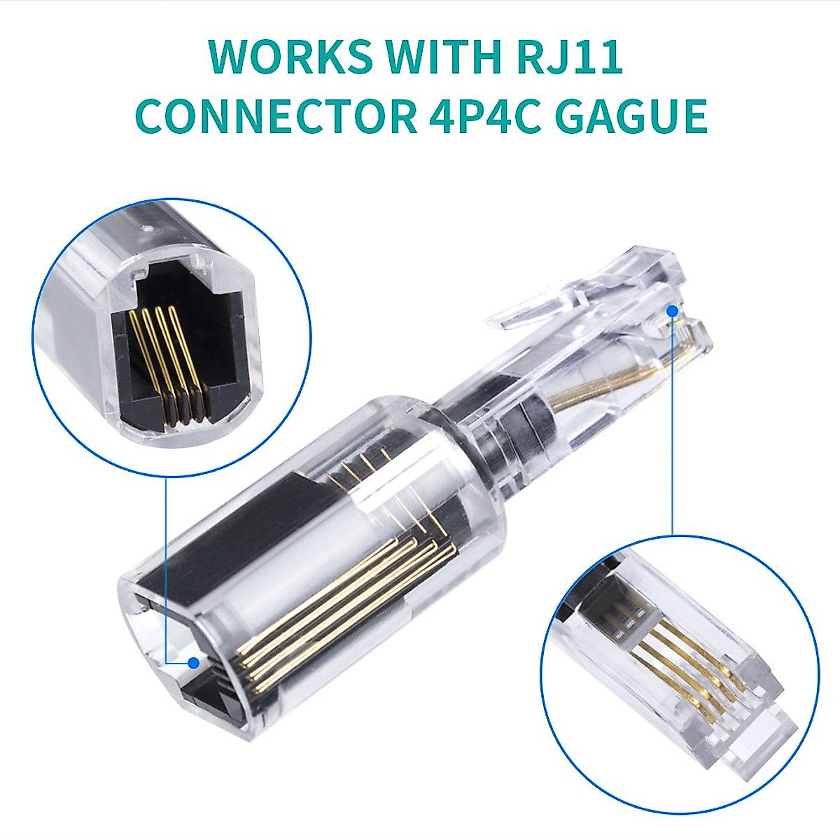 YOLISTIC (Value Pack of 4 360° Phone Cord Detangler Landline Telephone Extended Rotating Black