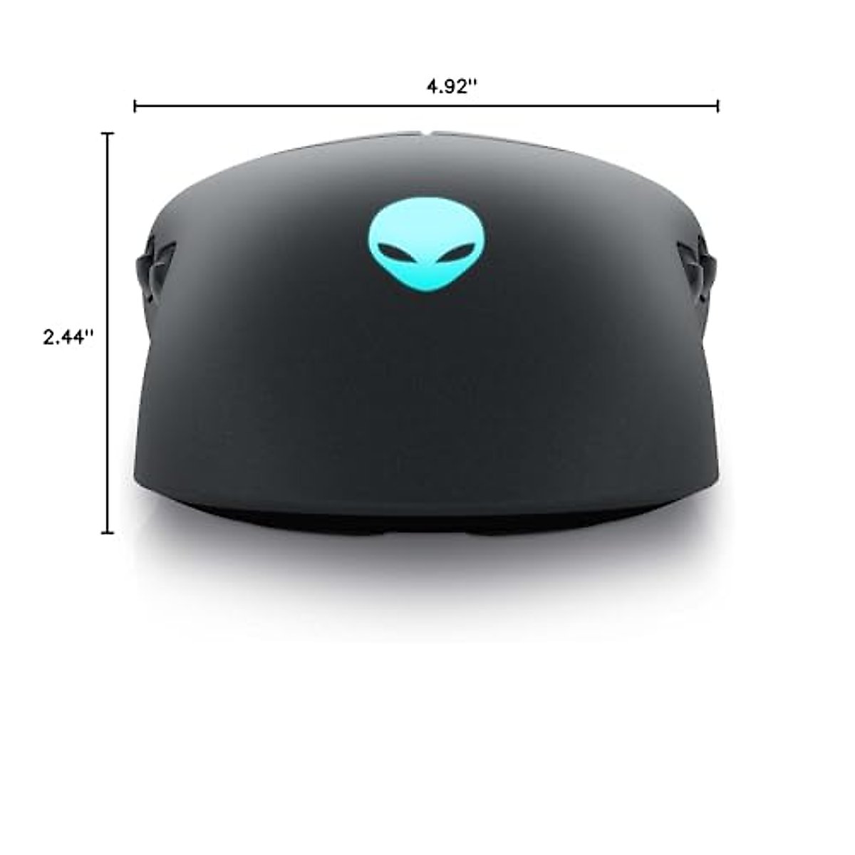 Alienware AW720M Tri-Mode Wireless Gaming Mouse - 2.4GHz Wireless, Bluetooth 5.1, 26,000 DPI, 8-Fully Programmable Buttons, Magnetic Snap Charging Adapter USB-A to USB-C Cable - Dark Side of The Moon