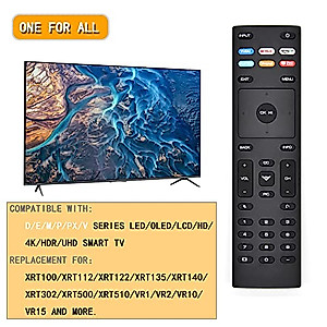 New Universal Remote Control Replace XRT136 Remote for VIZIO All LED LCD HD 4K UHD HDR Smart TVs