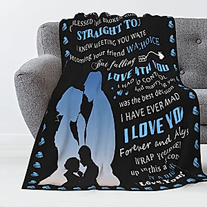 TUCVHOX Fathers Day Blanket for Husband Gifts, Anniversary Birthday Gifts for Him Husband, Gifts for Husband from Wife, Husband Gifts from Wife, Husband Blanket Throw 80"x 60"