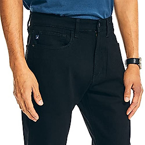 Nautica mens Nautica Vintage Straight Stretch Denim Jeans, Black Ink, 32 US