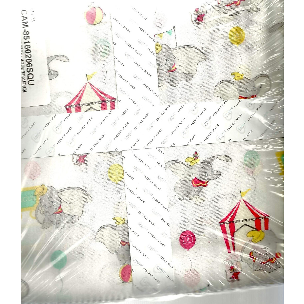 Dumbo in the Circus 10 inch Squares Charms precut Camelot Fabric 42 pcs