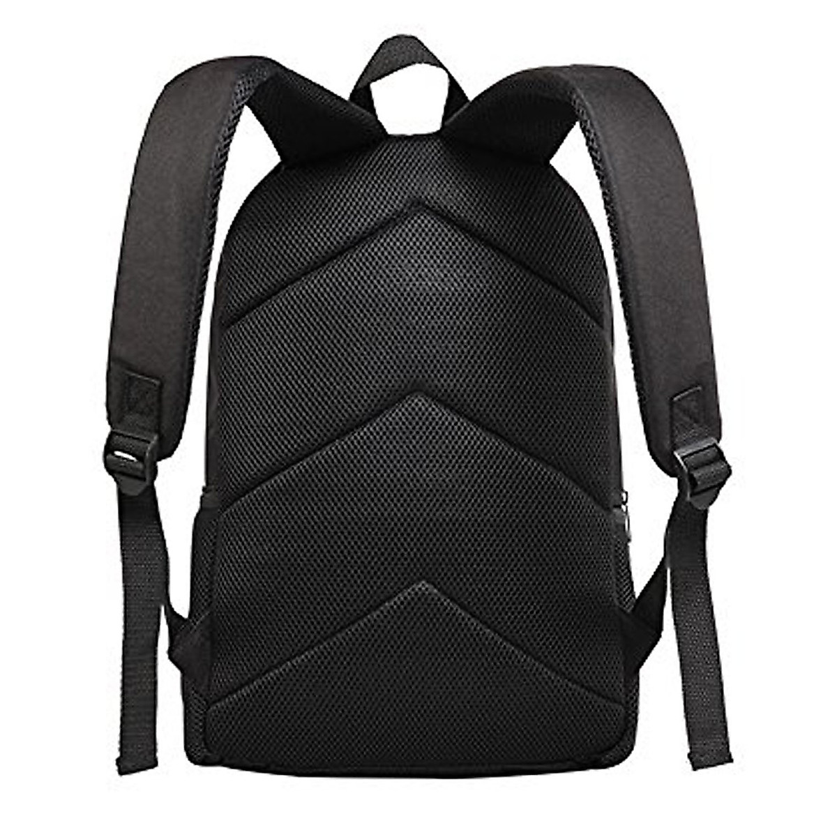 Dellukee Middle School Backpack 3D Wolf Printed Black Book Bag For Teens Boys Girls One_Size