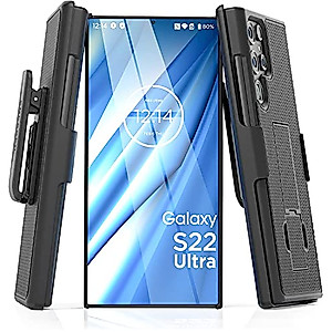 Encased DuraClip Designed for Samsung Galaxy S22 Ultra Belt Clip Case, Slim Phone Case with Holster