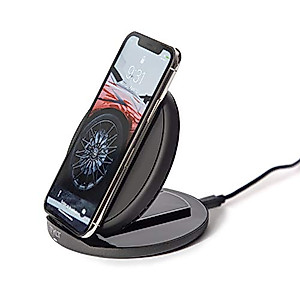 TYLT Crest | Convertible Wireless Charger | Qi Certified 10W Fast Charging Pad | Compatible with iPhone 13/13 Pro/13 Mini/13 Pro Max/12/11/SE 2020/XR/XS/8 & Samsung Galaxy S21/S20/S10/Note 10/9 | Blk