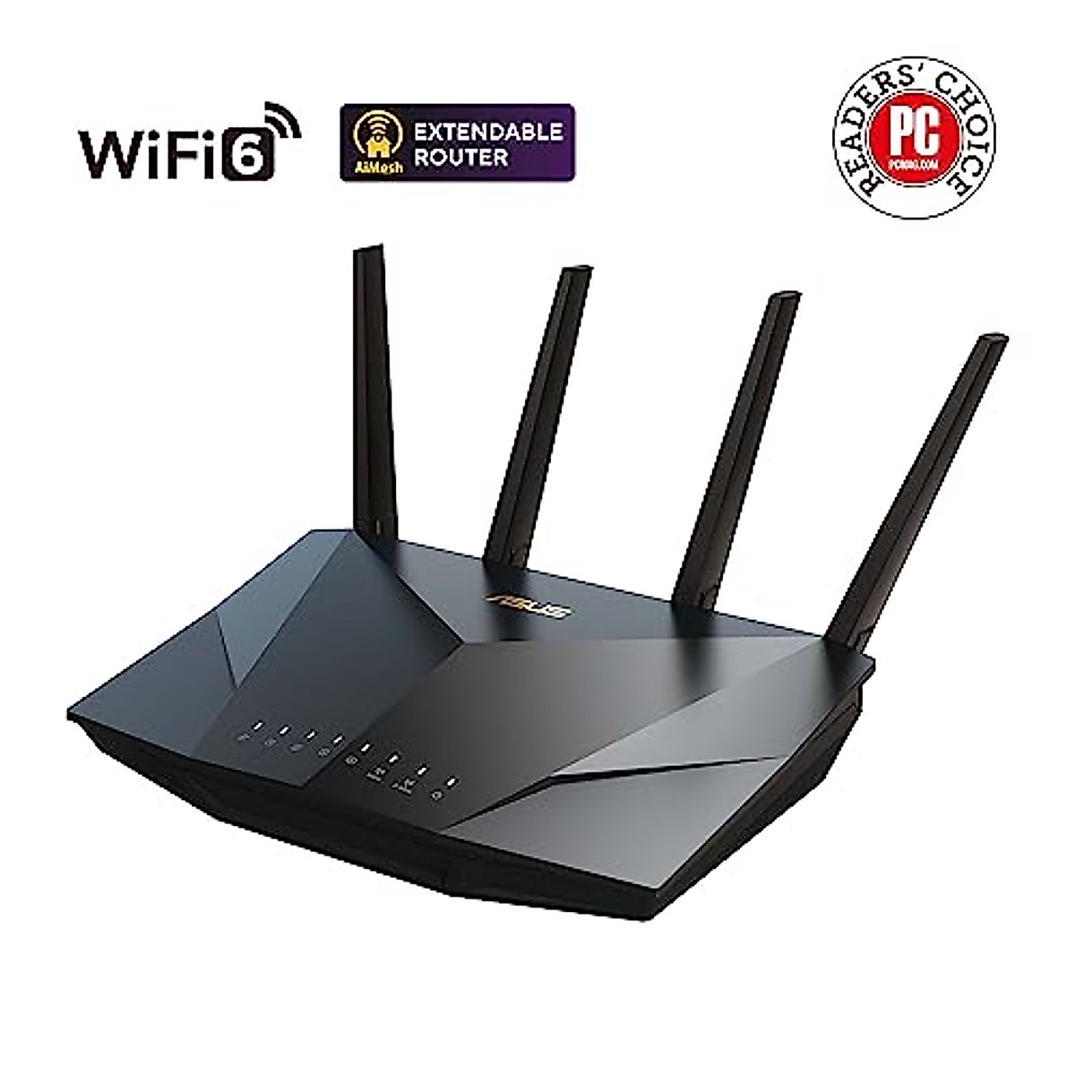 ASUS RT-AX5400 VPN WiFi 6 (802.11ax) Extendable Router, Dual Band, Included Built-in VPN, AiProtection Pro Network Security, Parental Control, Instant Guard, AiMesh-Compatible