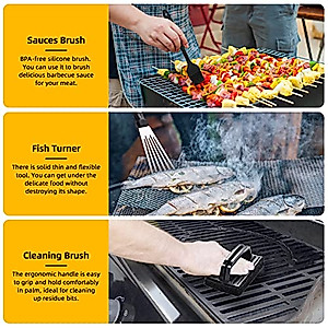 139PCS Griddle Accessories Kit, AIKWI Flat Top Griddle Grill Tools Set for Blackstone and Camp Chef, Upgrade Grill BBQ Spatula Set, Included Cheese Melting Dome, Turner & More Outdoor Cooking Tools