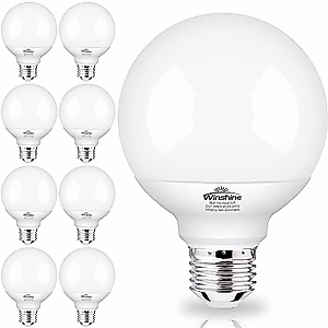 winshine 8 Pack E26 LED Globe Light Bulbs, 3000K Soft White 40W Equivalent 120V Bathroom Light Bulbs, G25 Vanity Light Bulb for Bathroom Makeup Mirror, Bedroom Lights CRI85+, 550LM, Non-dimmable