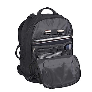 Rockland Military Tactical Laptop Backpack, Black, Large