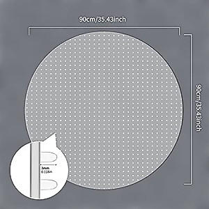 WASJOYE Carpet Chair Mat, Transparent PVC Floor Protector Cover Rug Clear Mat with Non-Slip Studded Lip, Heavy Duty for Home Computer Desk Rolling Chair, Easy Expanded