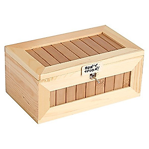 VBESTLIFE Do not Touch Useless Box, Wooden Desk Decoration Box, USB Electronic Box Toy, Surprises Most Leave Me Alone Machine, Stress Relief Toy Gift