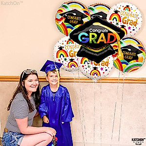 KatchOn, Mylar Graduation Balloons Set - Pack of 12 | Big, 29 Inch, Graduation Cap Balloon, 2024 Graduation Party Decorations | Congrats Grad Balloon, Kindergarten Graduation Decorations Class of 2024