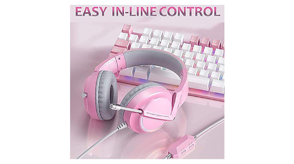Crystal Clear Pink Game Headset CM6000 for All Consoles