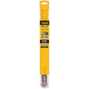 DEWALT SDS Max Bit for Rotary Hammer, 1-1/8-Inch x 10-Inch x 15-Inch, 4-Cutter (DW5821)