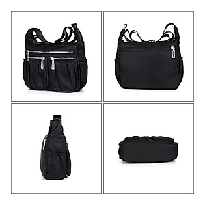 NOTAG Nylon Crossbody purse for Women Medium Messenger Bags Travel Shoulder Purses and Handbags (Blue)