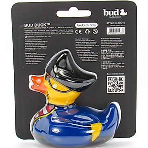 Pirate Rubber Duck Bath Toy by Bud Duck | Elegant Gift Packaging - "Shiver me timbers!" | Child Safe | Collectable
