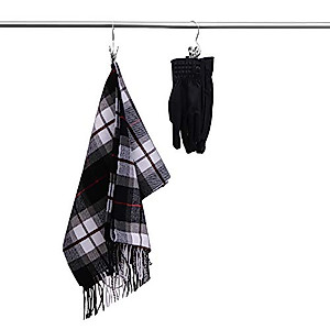 BEWISHOME 24 PCS Laundry Hook Boot Hanging Hold Clips Portable Hanging Hooks Home Travel Hangers Clothing Clothes Pins, Chrome FYC03S