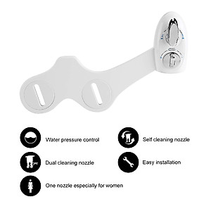 Bidet Attachment for Toilet Seat, Fresh Water Bidet Attachment Adjustable Water Pressure, Rear and Feminine Wash Self-Cleaning Attachment