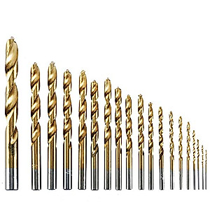 Yaegoo Titanium Twist Drill Bit Set High Speed Steel for Steel, Wood, Plastic, Metal, Copper, Aluminum Alloy with Storage Case (230 PCS)
