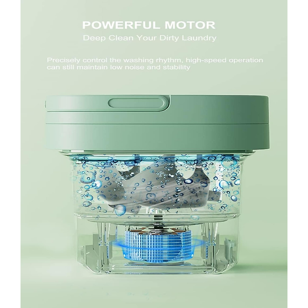 Portable washing machine, 8L large capacity mini washing machine, foldable, three intelligent modes for cleaning underwear and baby clothing, suitable for apartments, dormitories, and travel (Pink)